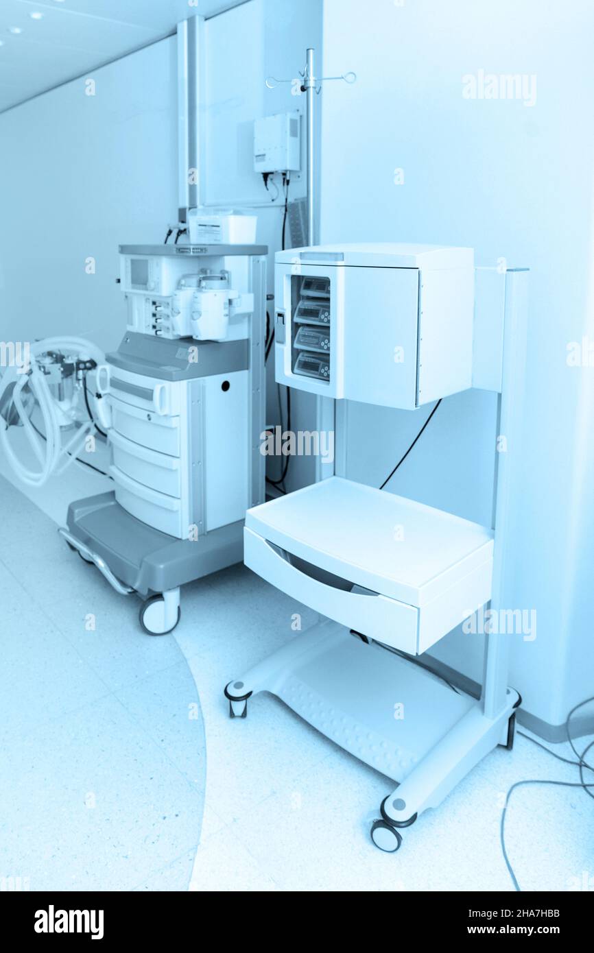 Technologically advanced equipment in CT or MRI Scan room. Modern ...