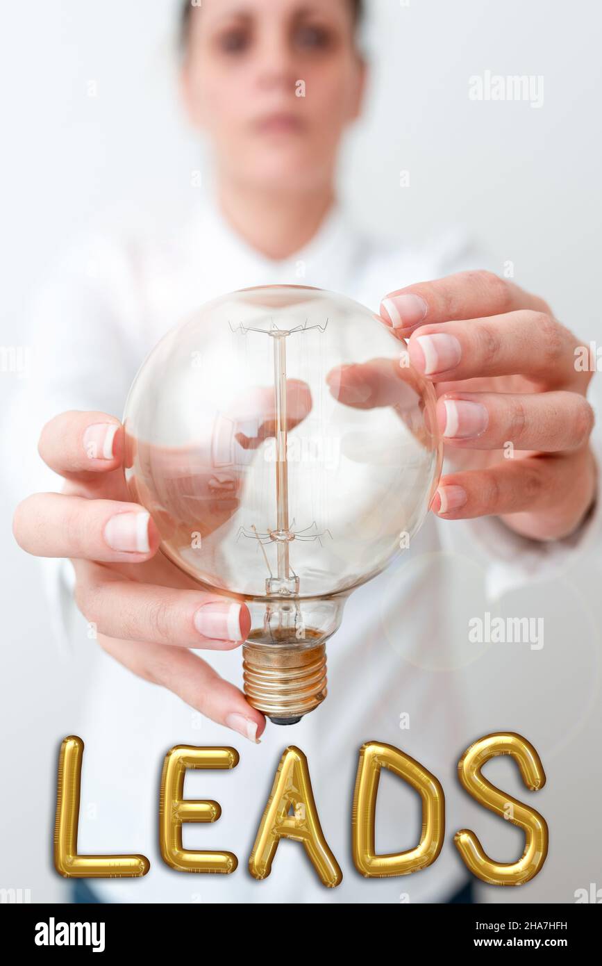 Handwriting text Leads. Business idea route or means of access to ... Handwriting text Leads. Business idea route or means of access to ...