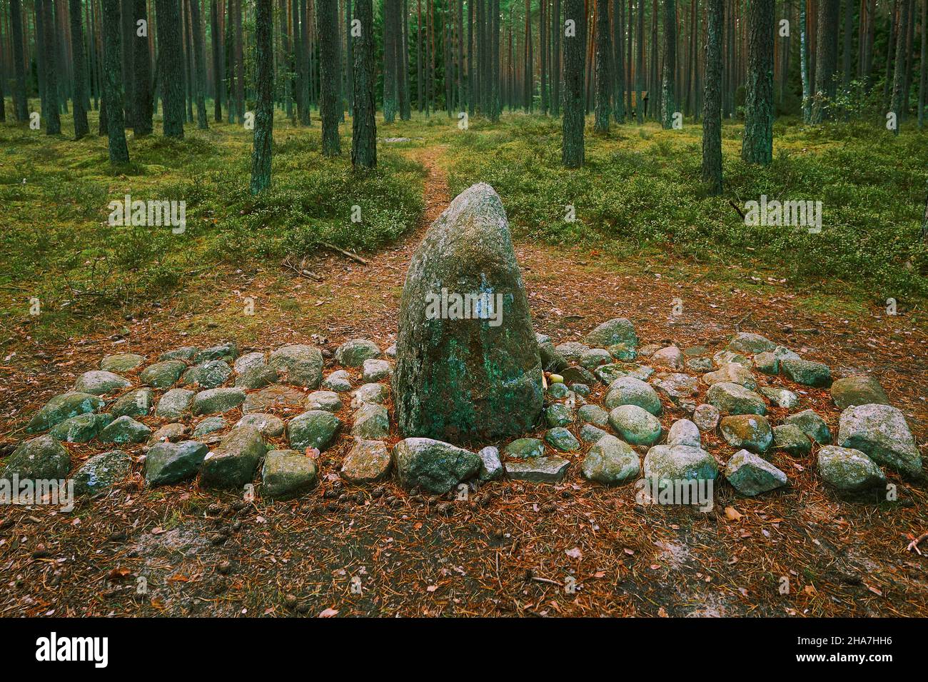 Megalithic stone altar Stock Photo - Alamy