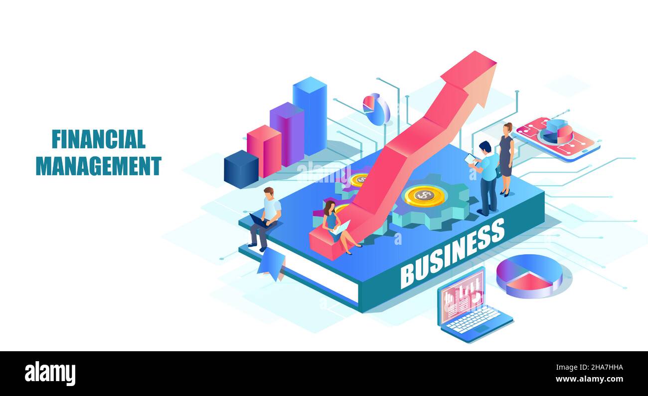Vector of business people managing finances Stock Vector Image & Art ...