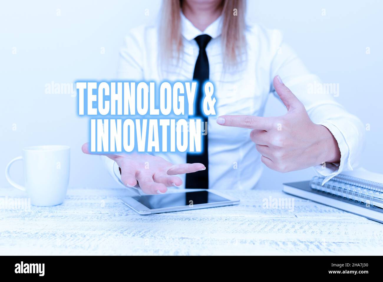 Text caption presenting Technology And Innovation. Internet Concept ...