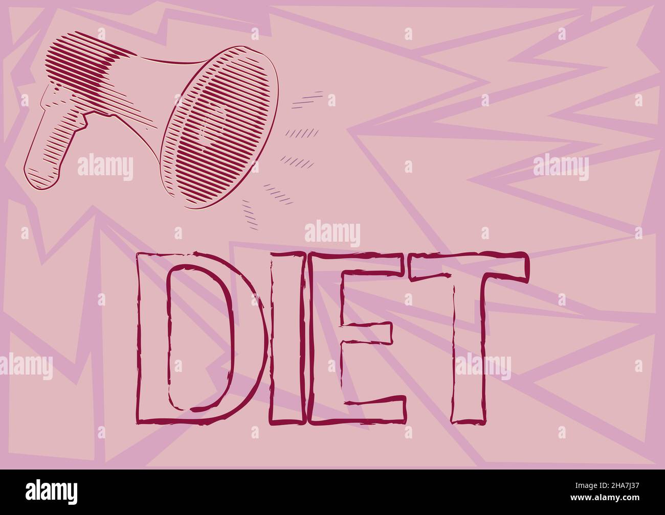 Conceptual caption Diet. Word for Healthy lifestyle Reduce food intake ...