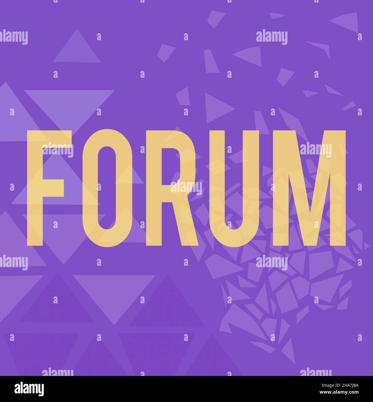 Text caption presenting Forum. Word for the place or section of a ...