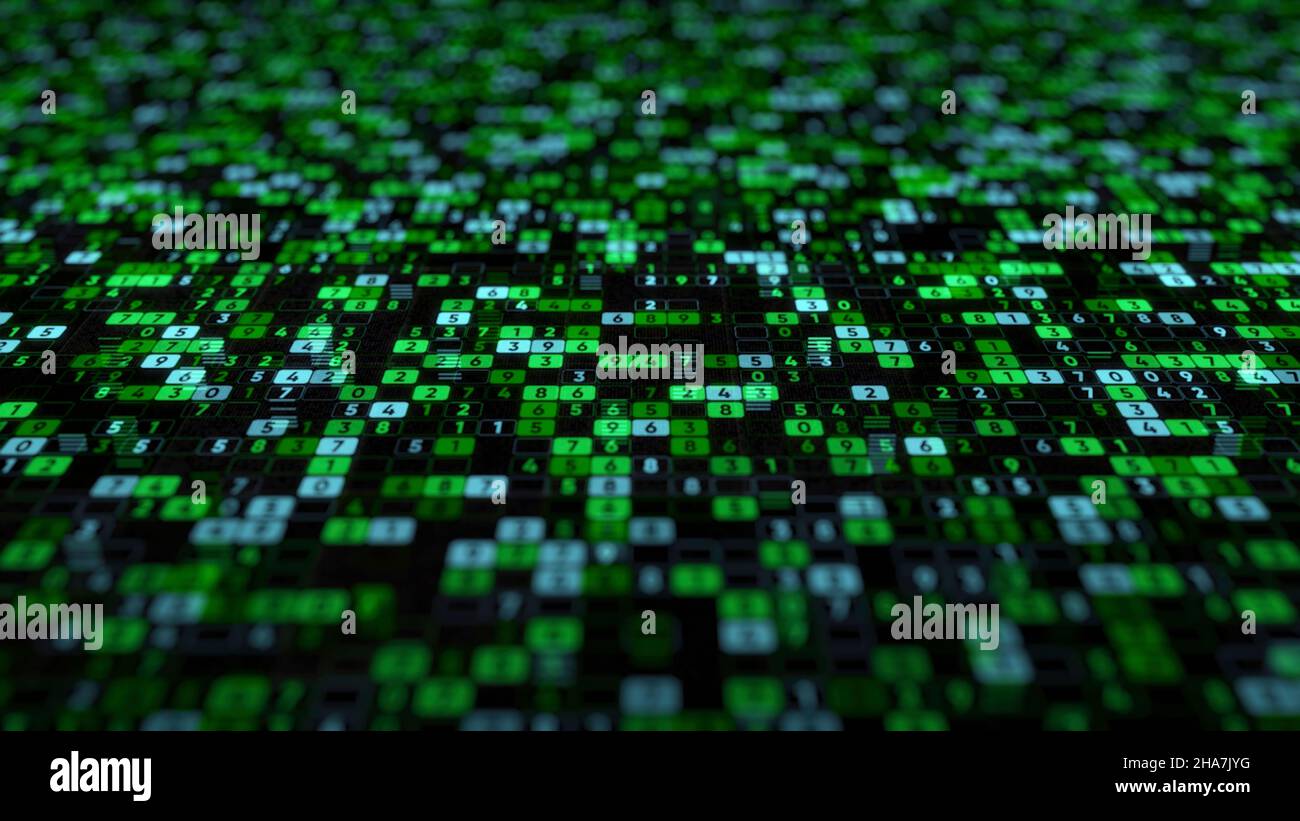 Digital space background with numbers. Animation. Huge variety of ...