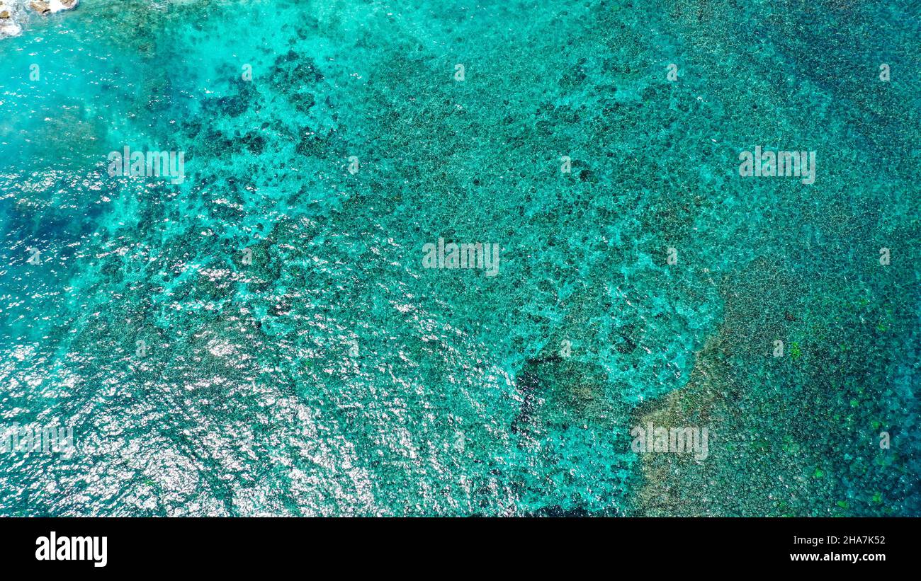 Calm clear blue sea water background. Blue azure sea water texture ...