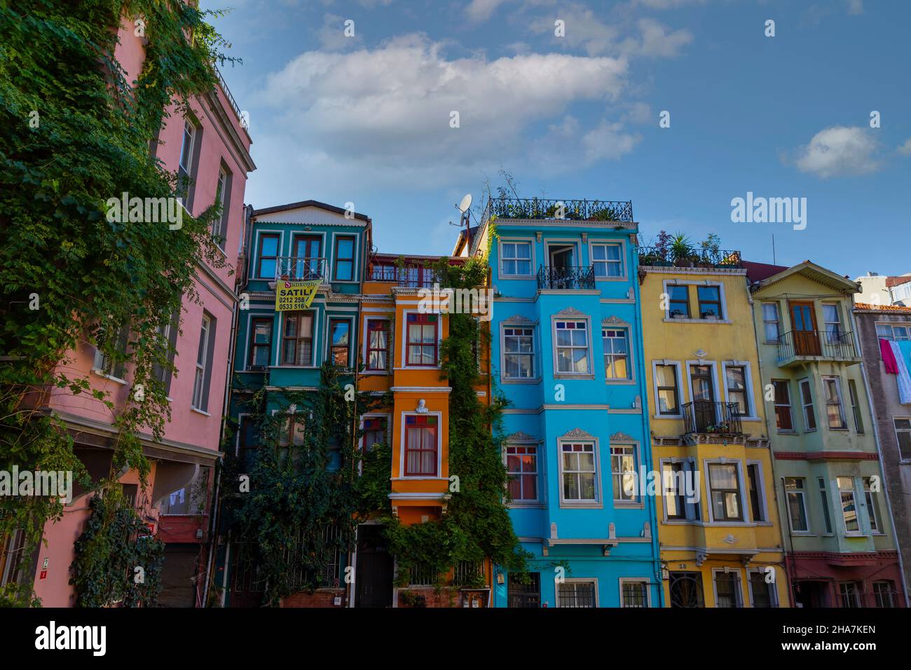 Istanbul, Turkey - october 29, 2021 : Balat district street view in ...