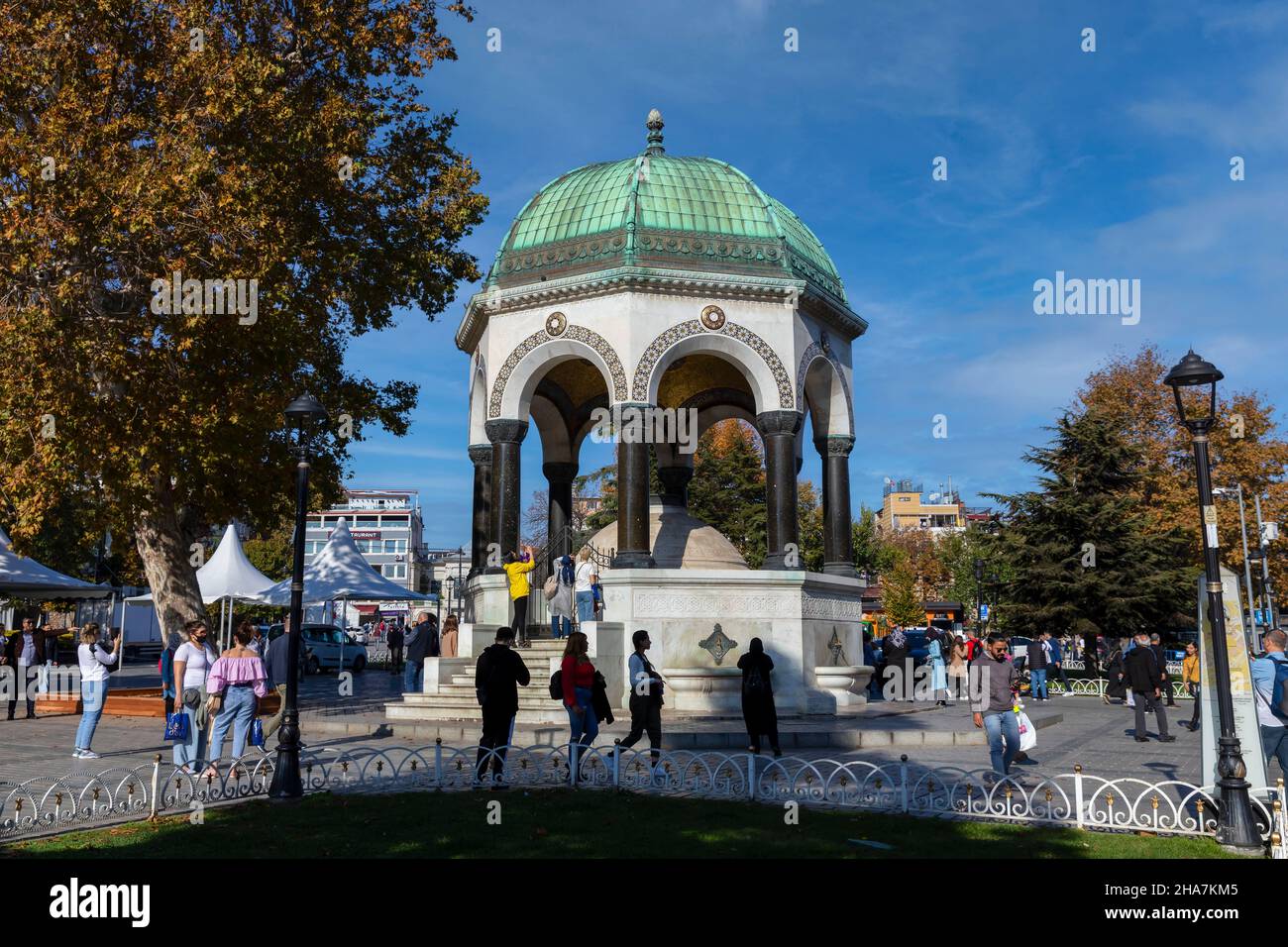 Istanbul,Turkey, November 4, 2021; The German fountain (Turkish: Alman ...