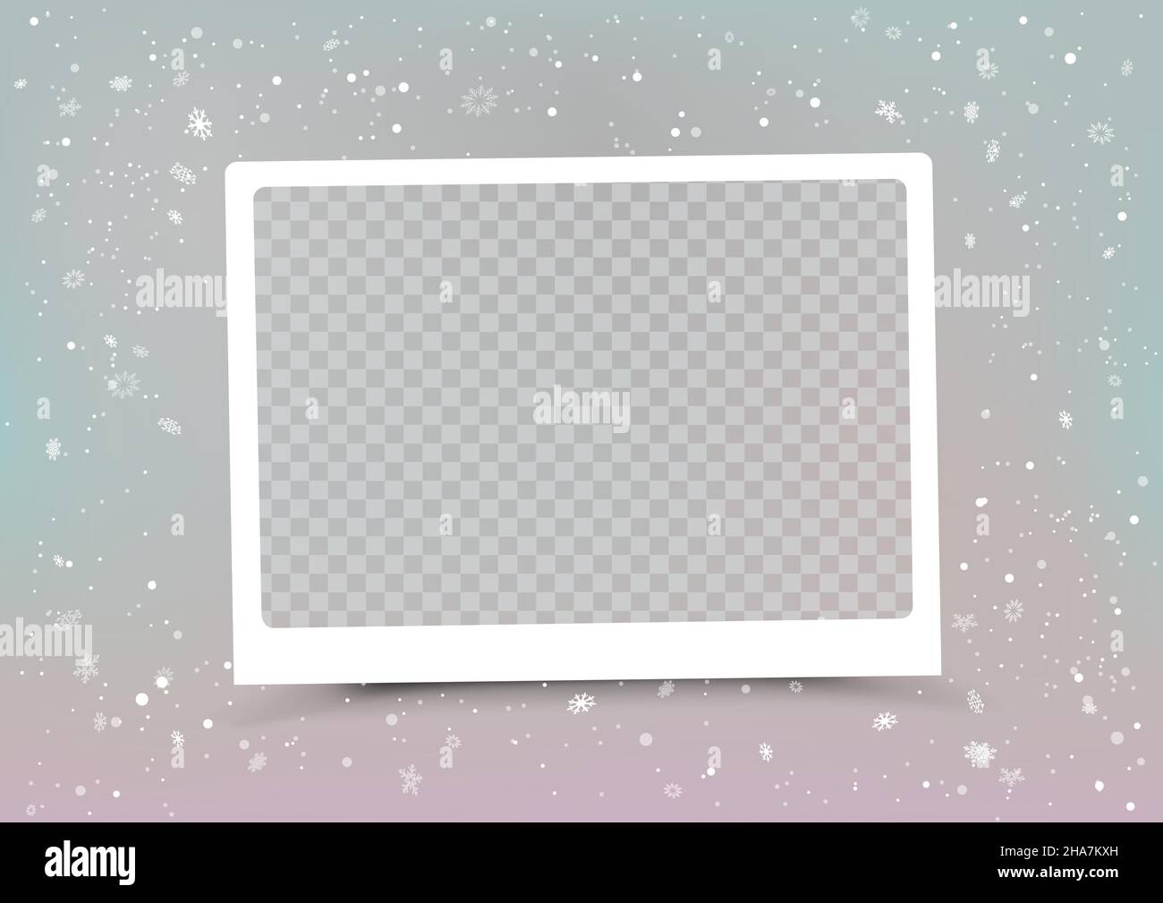 Christmas color photo frame template mockup Stock Vector Image & Art ...