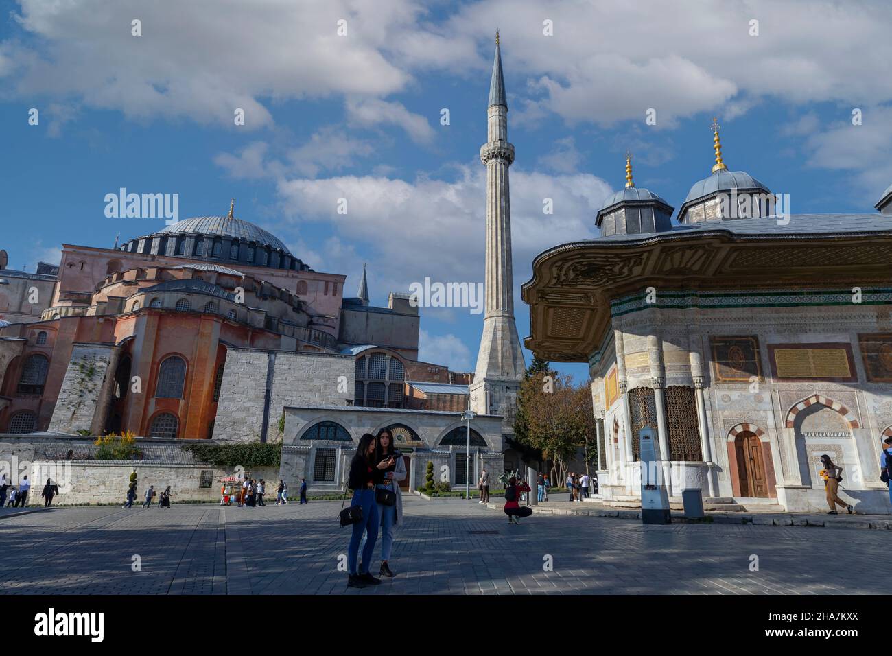 Istanbul, Turkey - November 4, 2021: The Fountain of Sultan Ahmed III ...