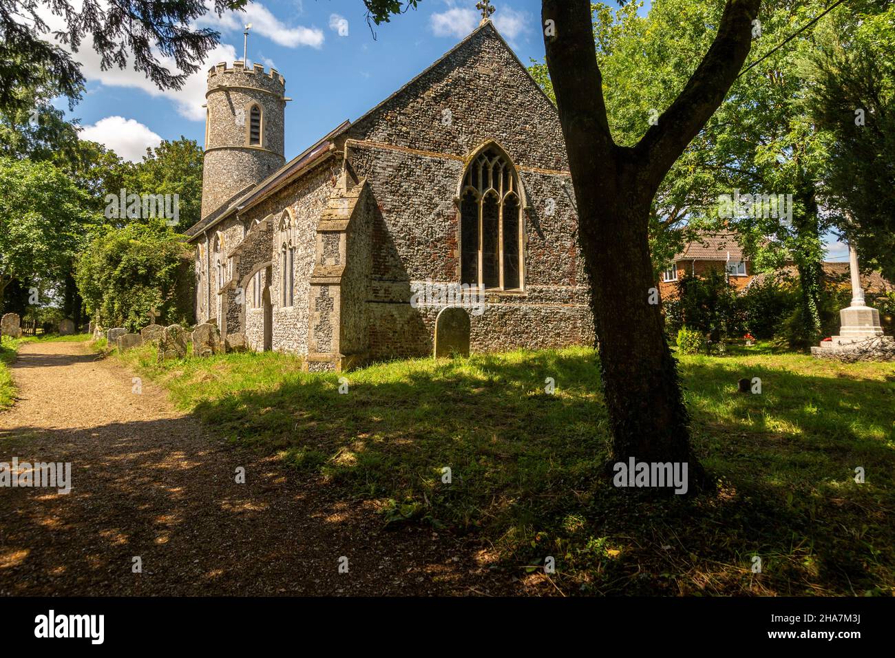 Village parish church of Saint Peter, Spexhall, Suffolk, England, UK ...