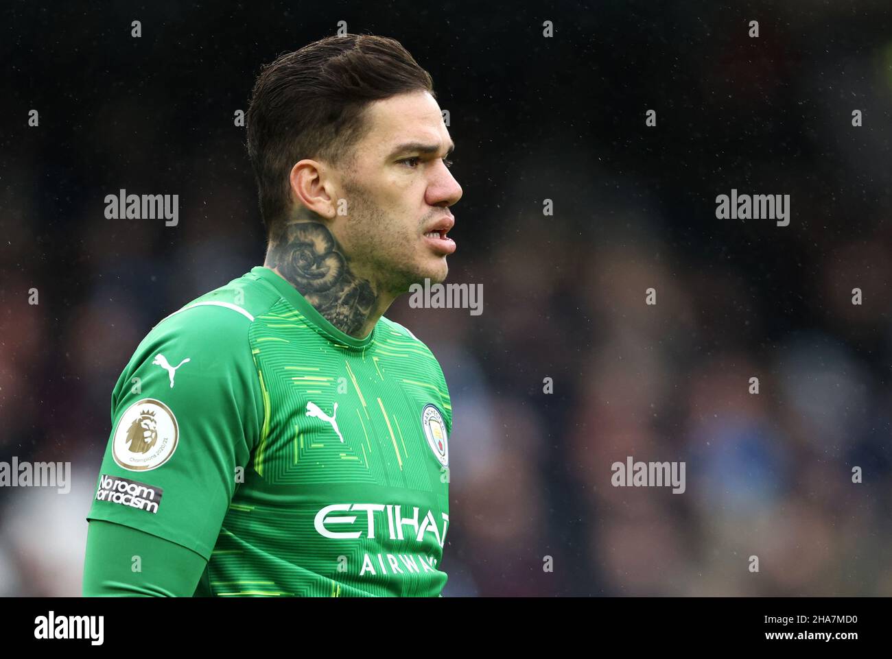 Manchester City goalkeeper Ederson during the Premier League match at ...