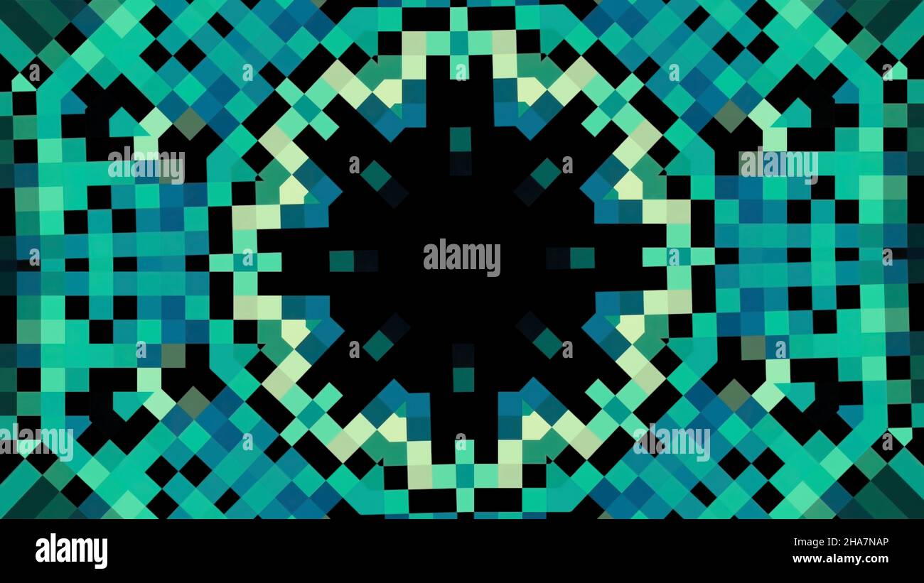 Beautiful abstract multicolored pattern consisting from pixels moving ...