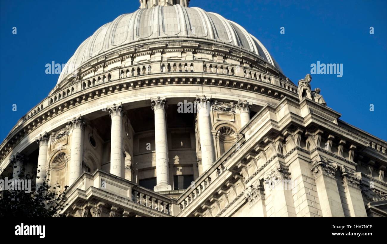 Dome of medieval Cathedral with beautiful architecture on background of ...