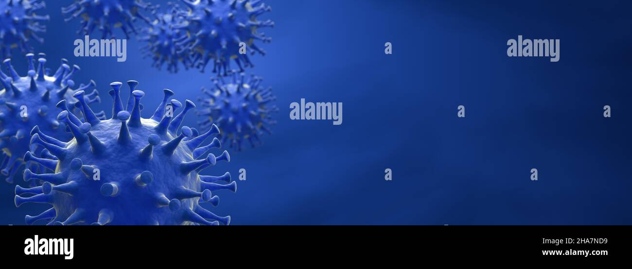 3D render: Corona virus - Schematic image of viruses of the Corona ...
