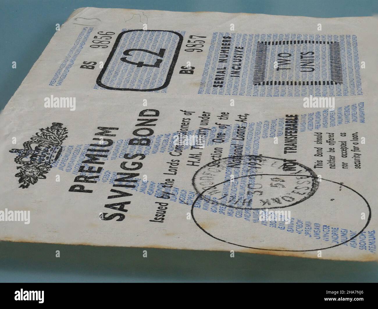 National Savings, N&SI Premium Bonds from 1959 Stock Photo - Alamy