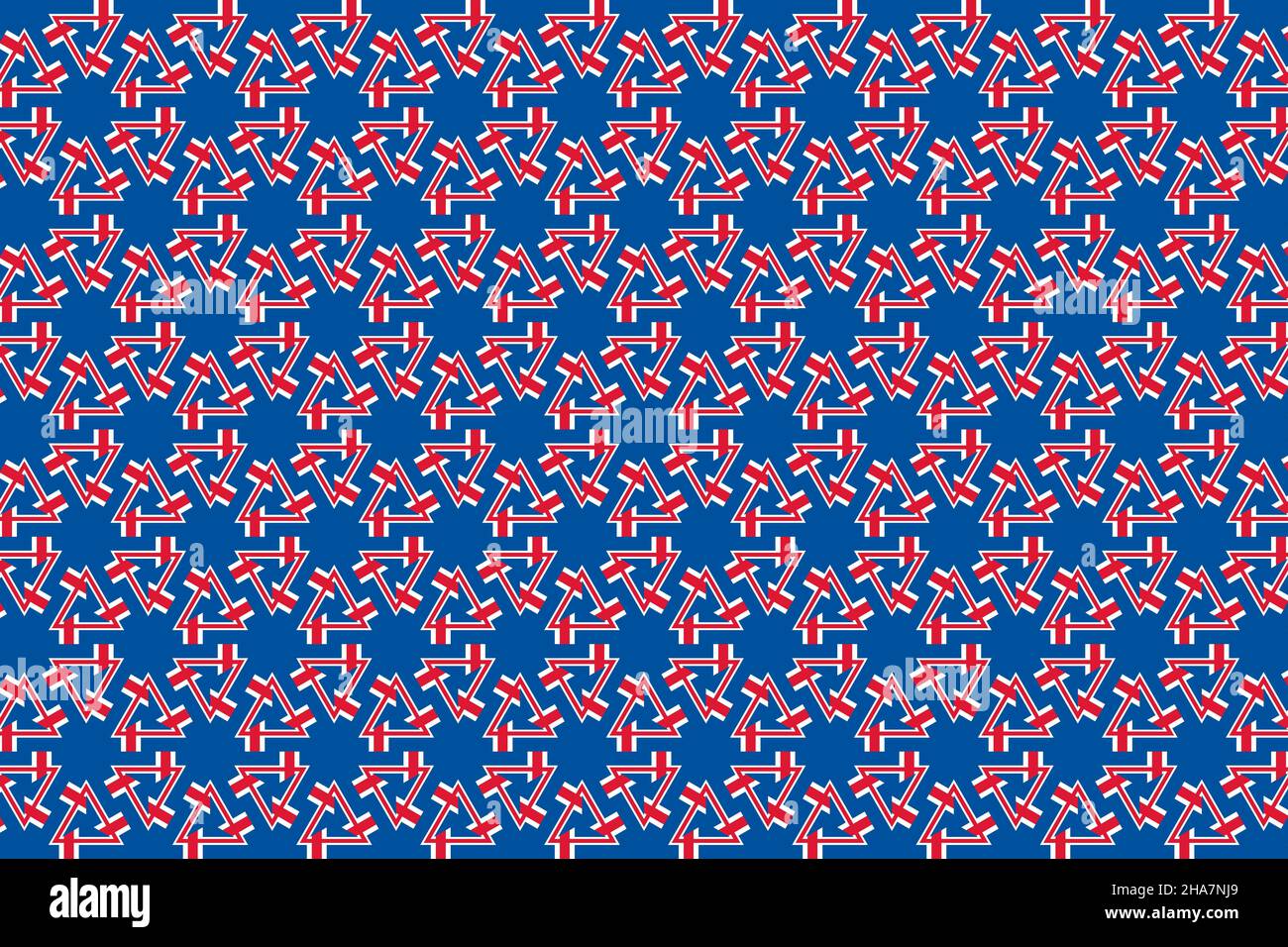 Geometric pattern in the colors of the national flag of Iceland. The ...