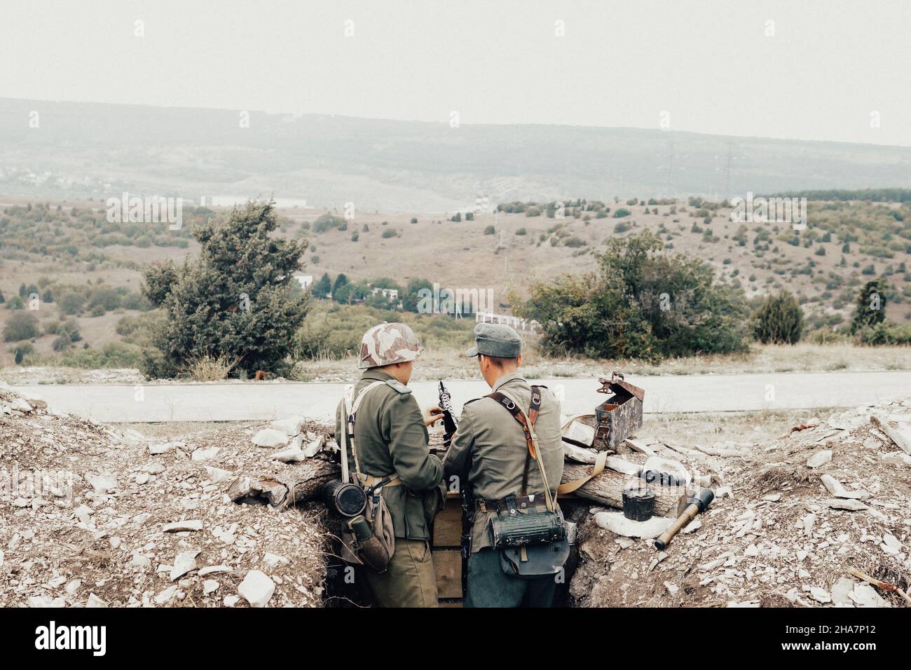 two German soldiers in World War II Stock Photo - Alamy