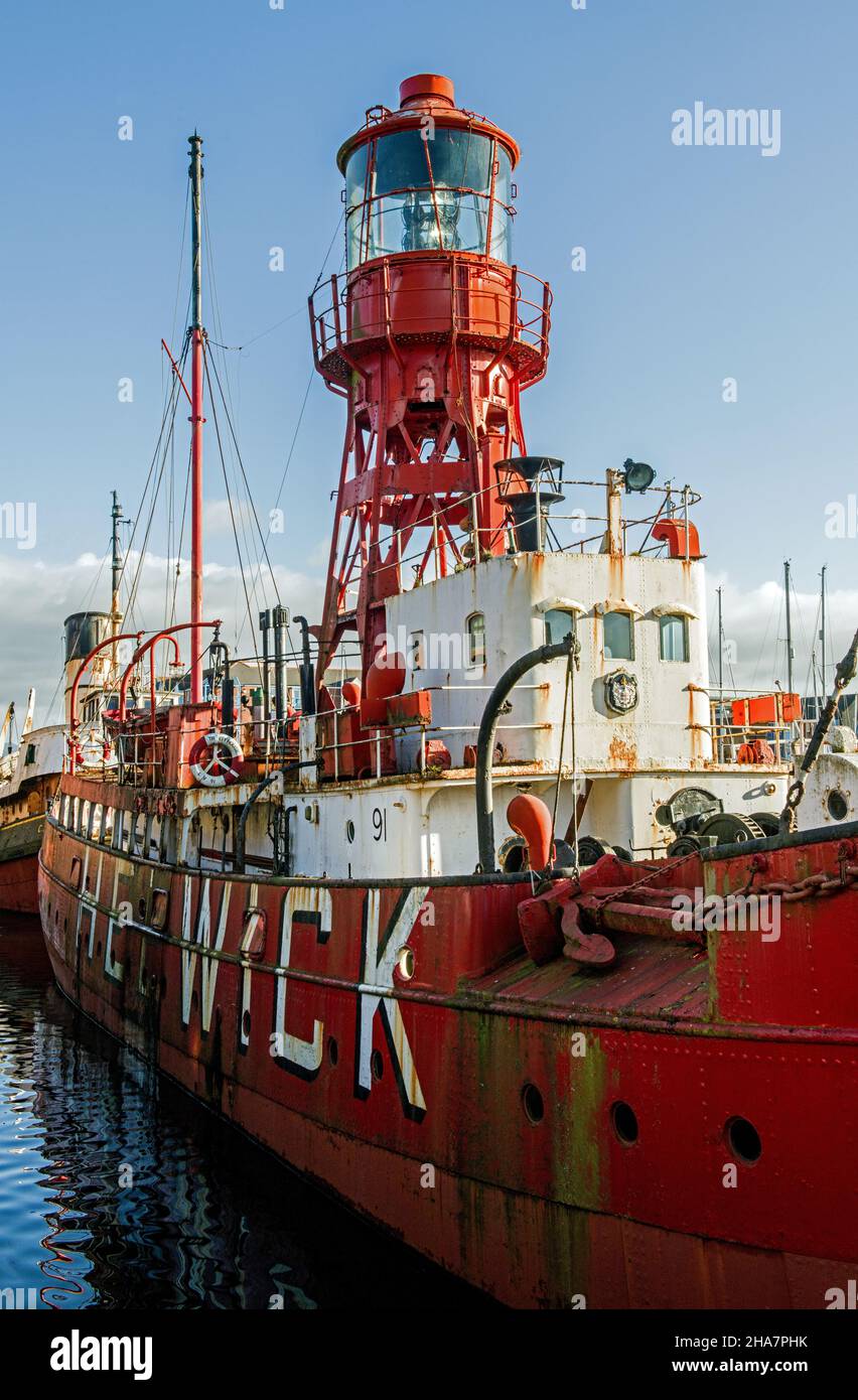 The Helwick, a Lightship used to keep ships aware of the dangerous ...