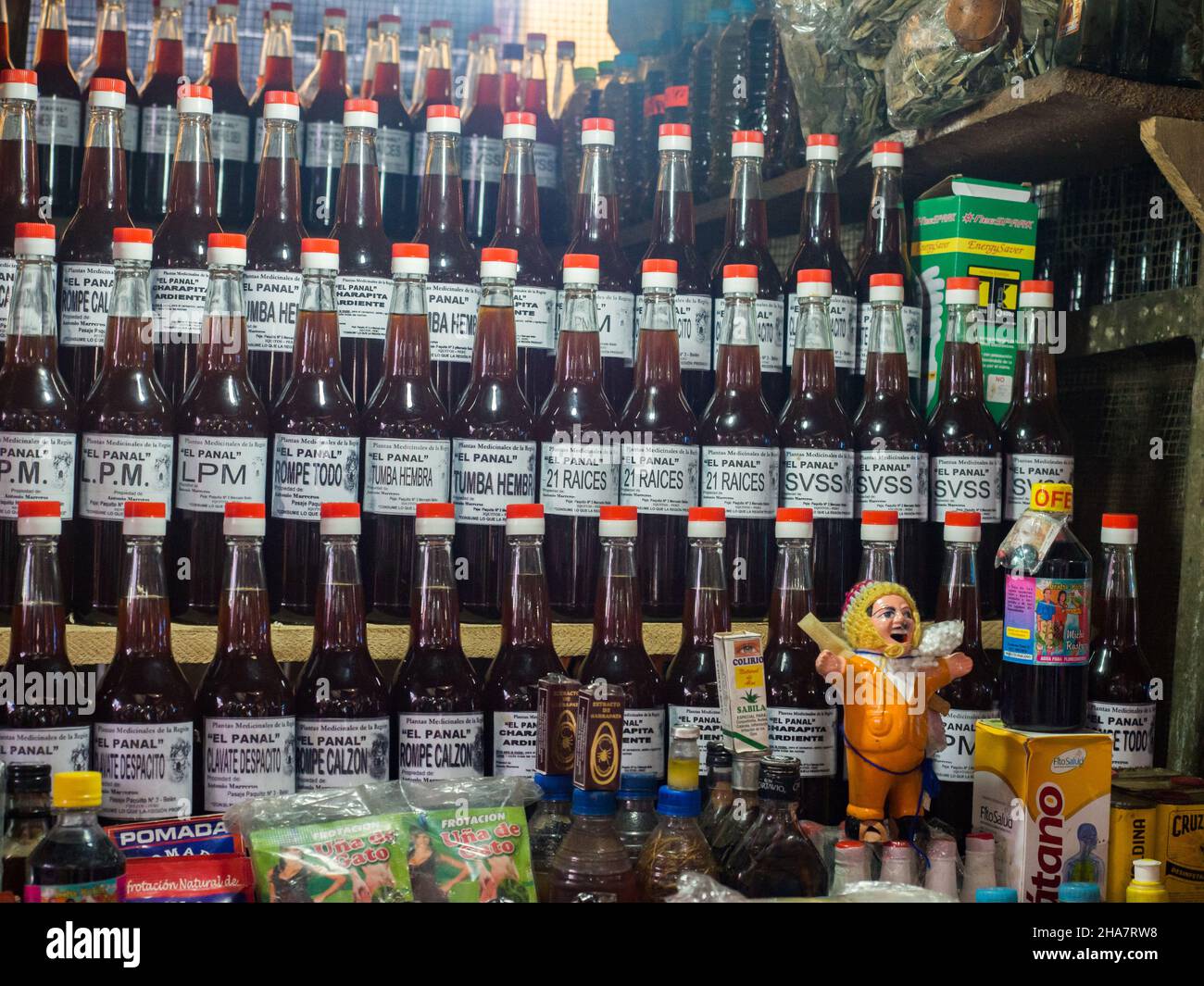Iquitos, Peru - Dec, 2017: Different types of fragrance oils ...