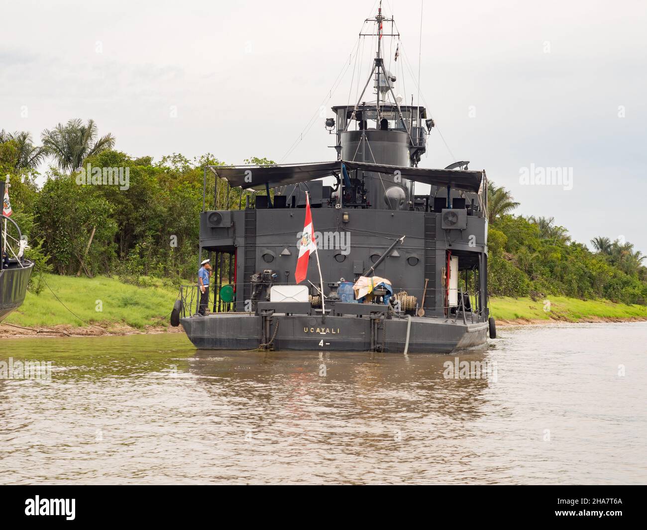 Iquitos, Peru - Sep, 2017: Peruvian Navy in the rain forest of the ...