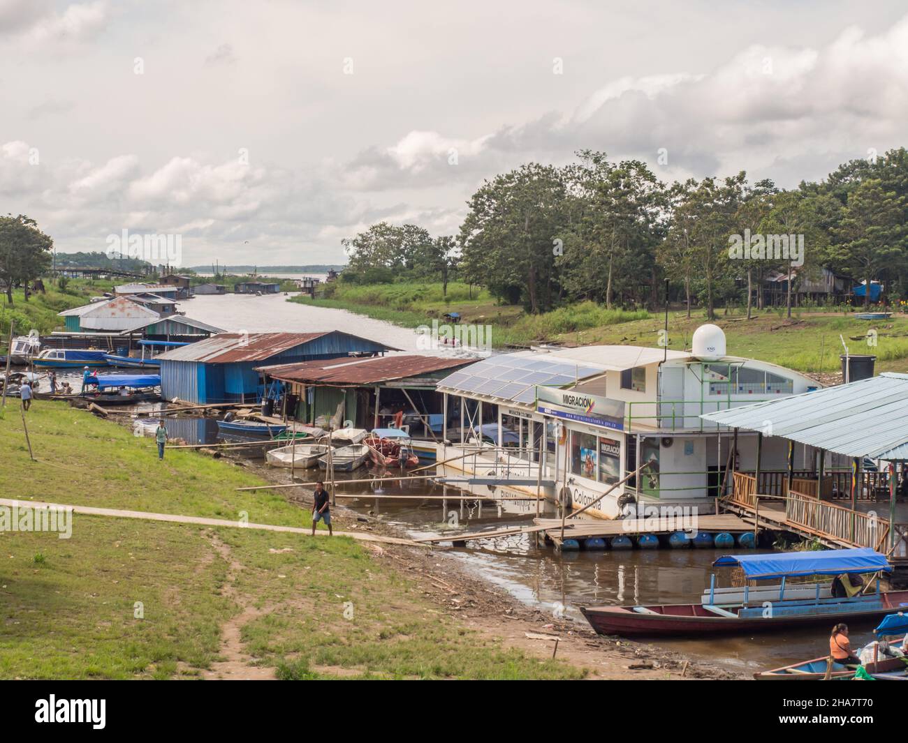 Leticia, Brazil - Dec, 2017: Port of Amazon river in Leticia, during ...