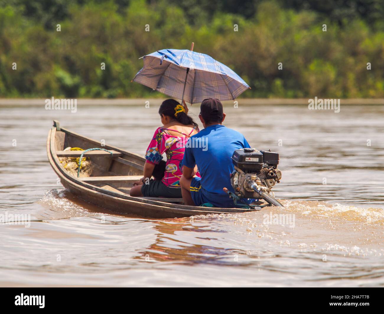 Javary River, Brazil Dec- 2017: Water transport in the Amazon ...