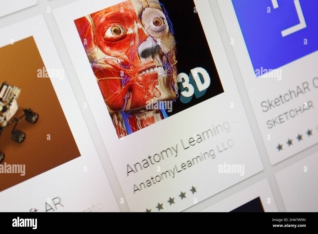 Ivanovsk, Russia - November 28, 2021: Anatomy Learning app on the ...