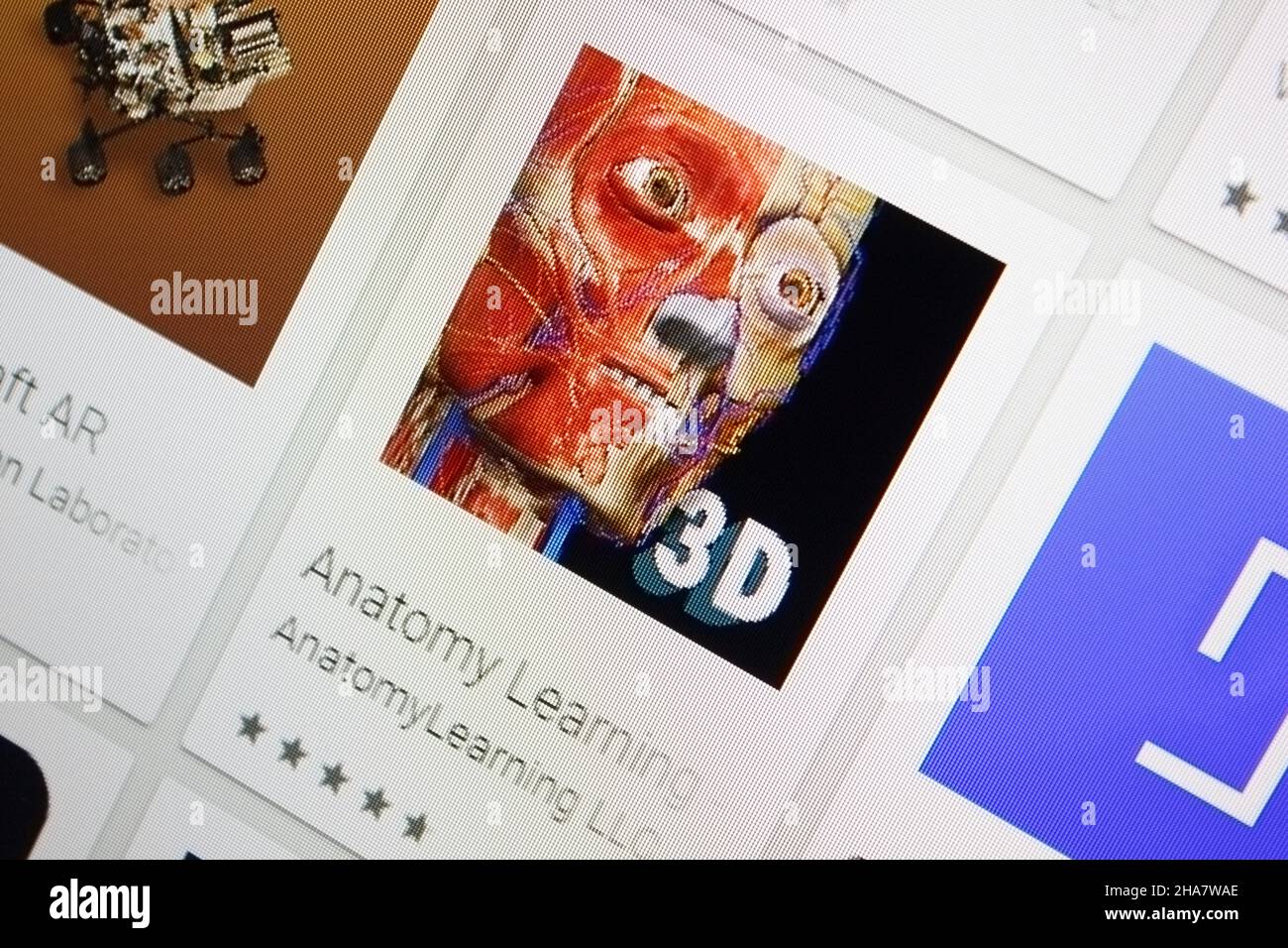 Ivanovsk, Russia - November 28, 2021: Anatomy Learning app on the ...