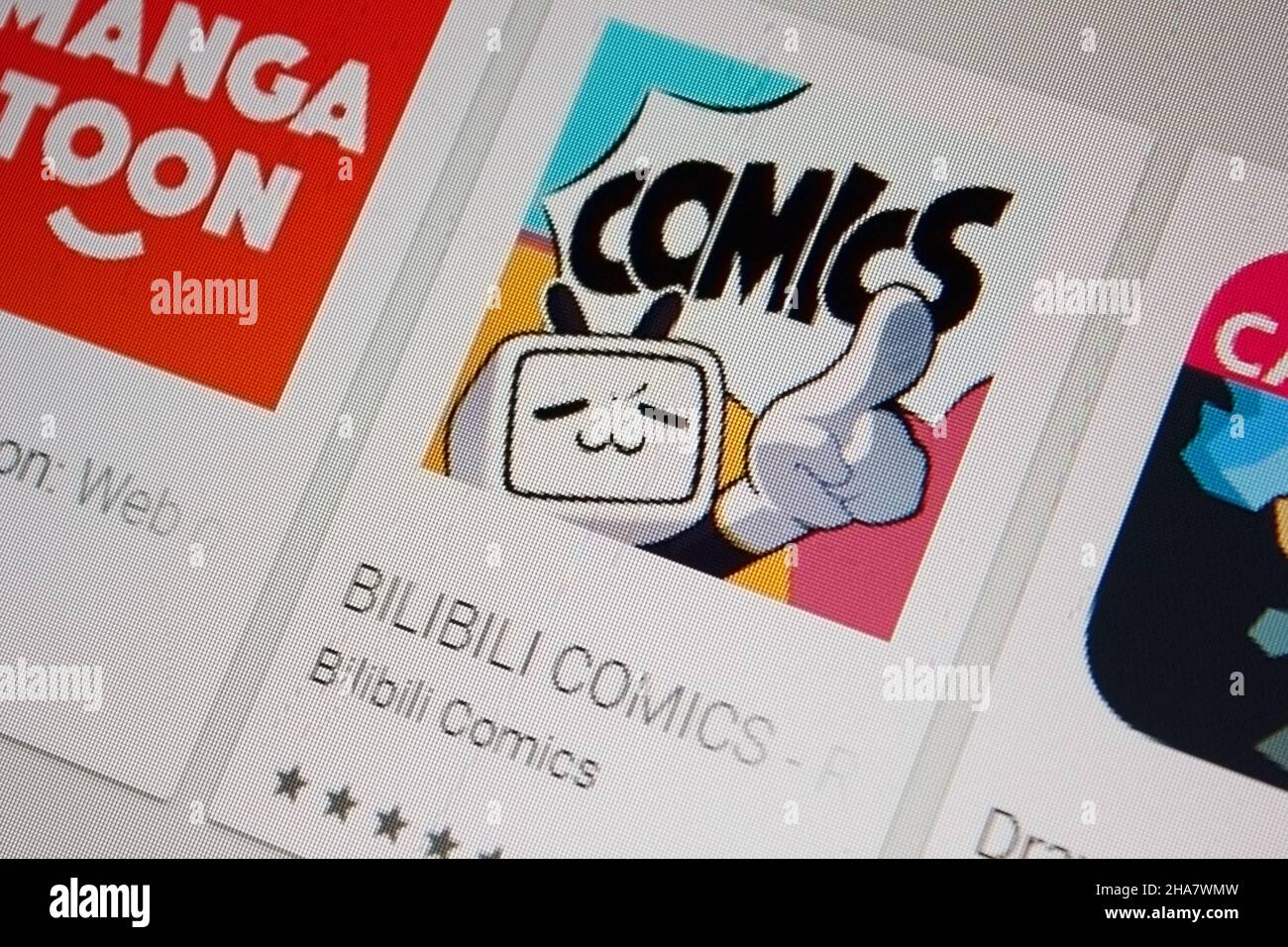 Ivanovsk, Russia - November 28, 2021: Bilibili comics app on the ...