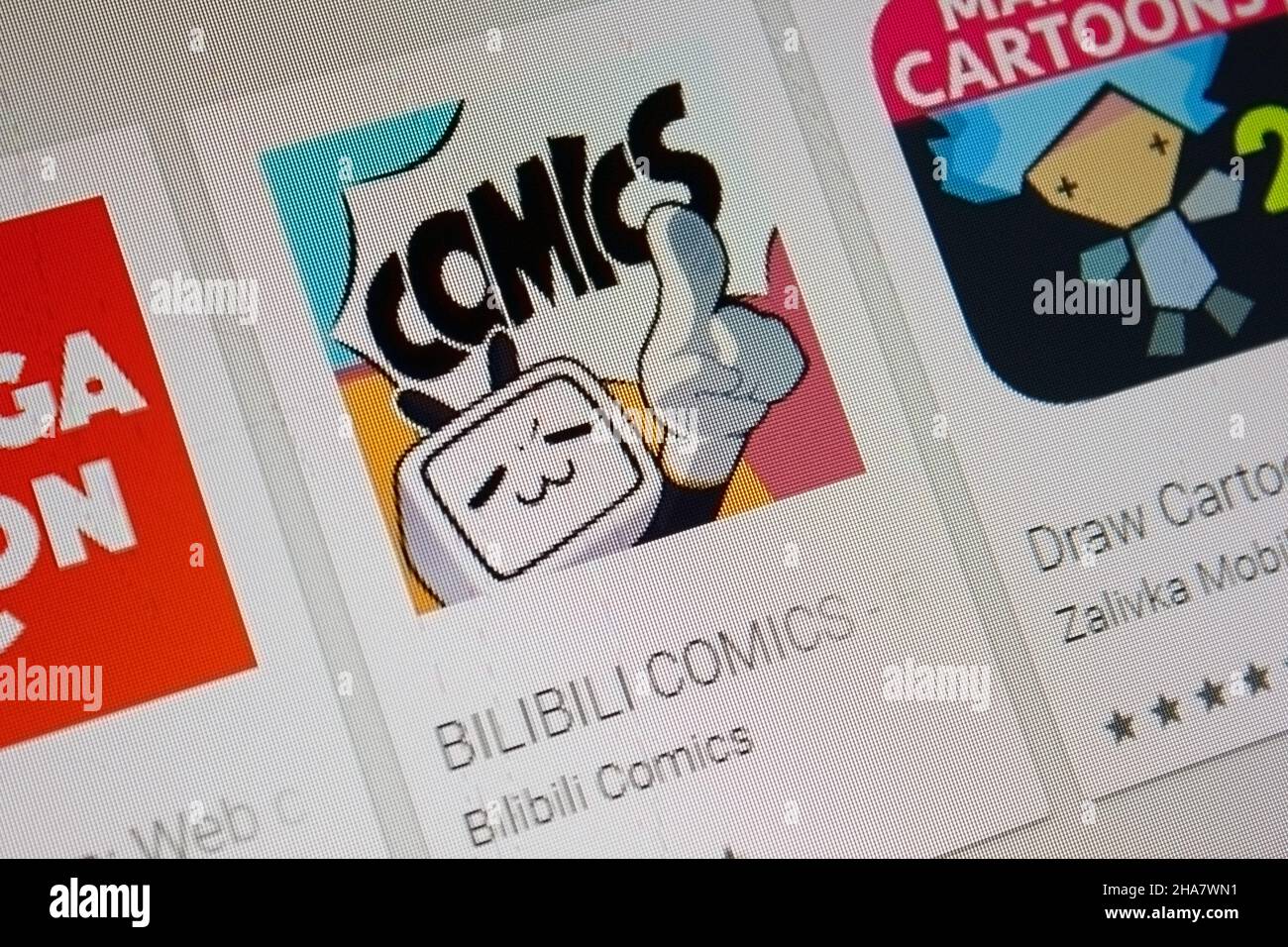 Ivanovsk, Russia - November 28, 2021: Bilibili comics app on the ...