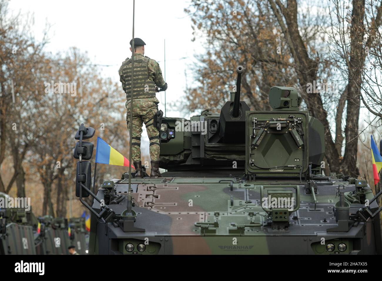 Bucharest, Romania - 1 December, 2021: Romanian army soldiers on ...