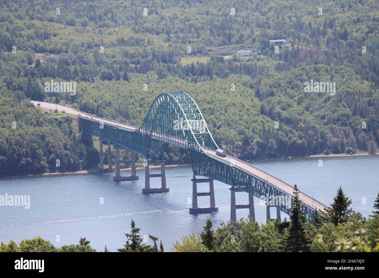 Scenic view of the Seal Island Bridge in Canada Stock Photo - Alamy