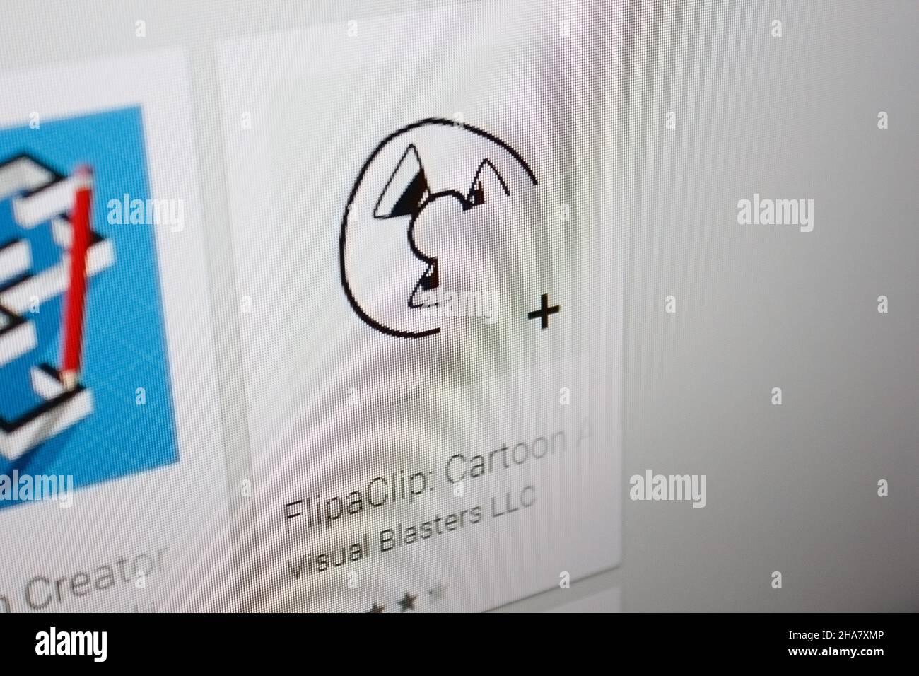 Ivanovsk, Russia - November 28, 2021: FlipaClip app on the display of ...