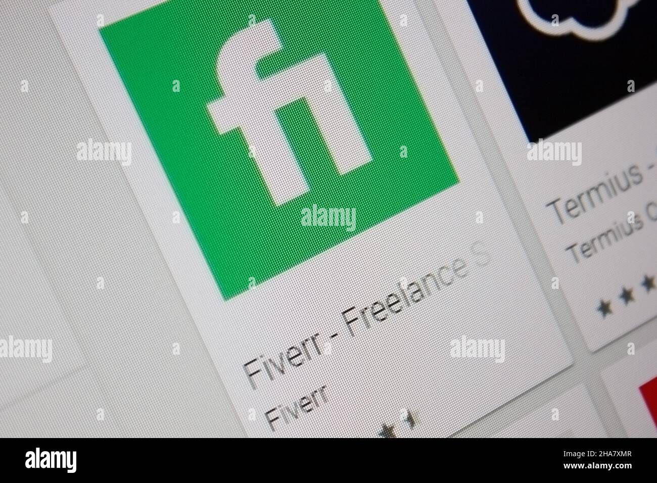 Fiverr screen hi-res stock photography and images - Alamy