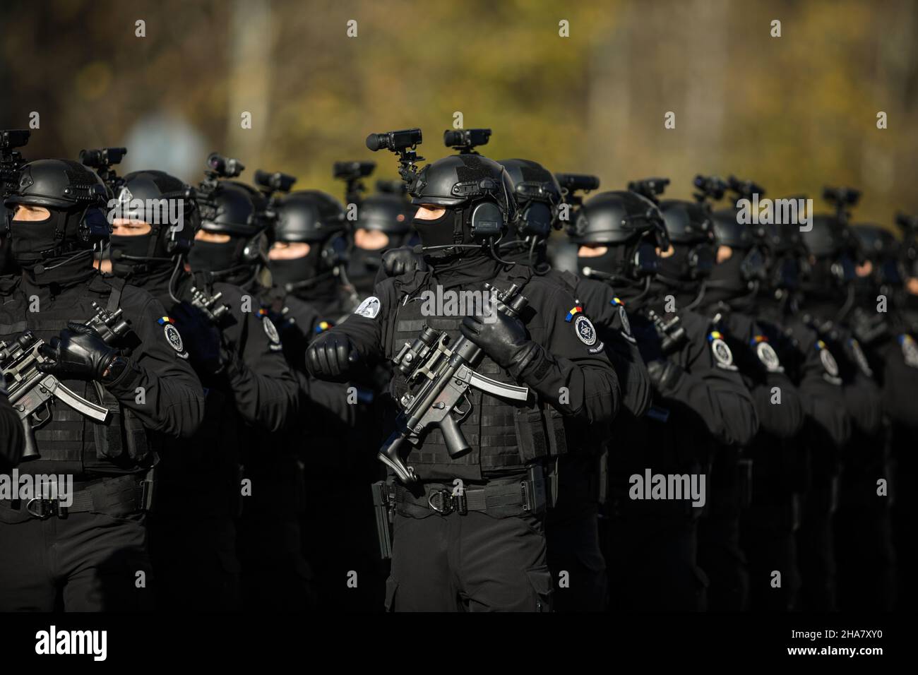 Bucharest, Romania - 1 December, 2021: Officers from the Romanian ...