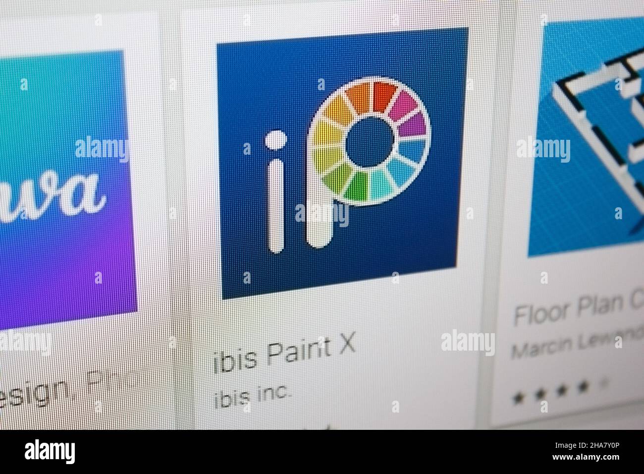 Ivanovsk, Russia - November 28, 2021: ibis Paint X app on the display ...