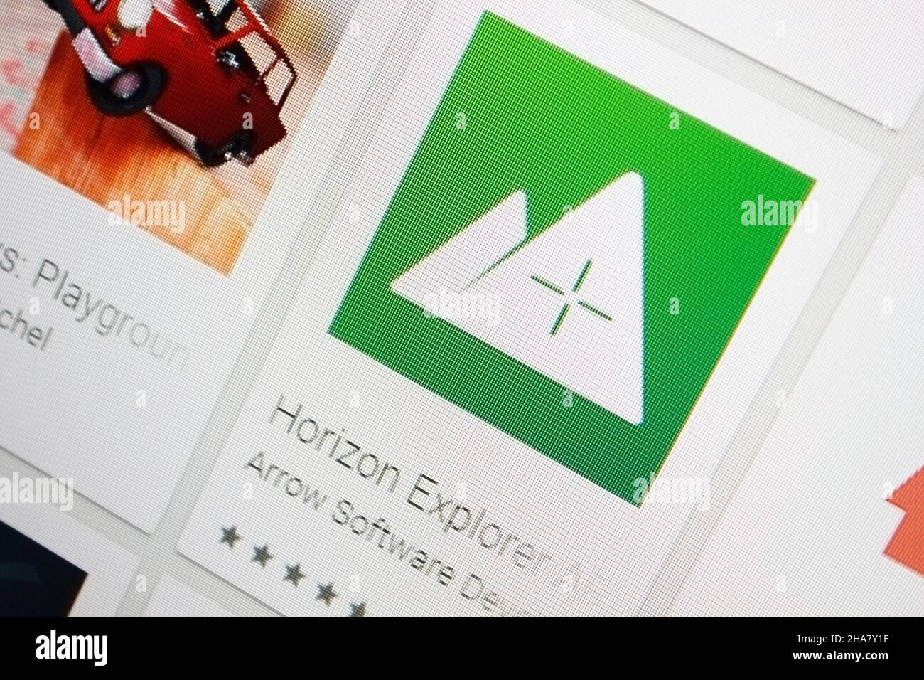 Ivanovsk, Russia - November 28, 2021: Horizon Explorer app on the ...