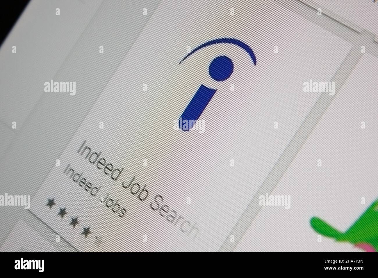 Indeed screen hi-res stock photography and images - Alamy