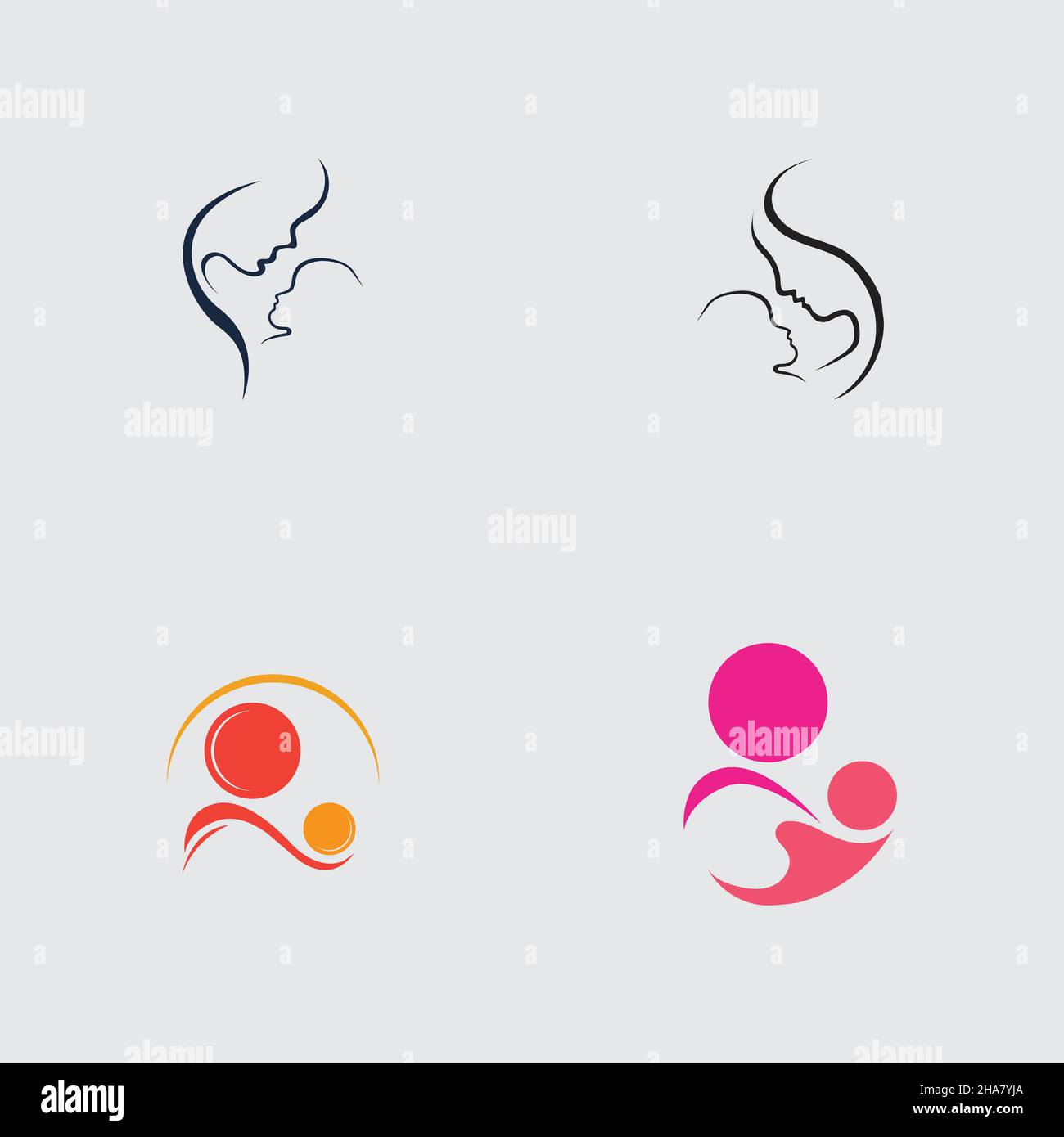 Mom and baby, Motherhood and Childbearing Logo Design Inspiration ...