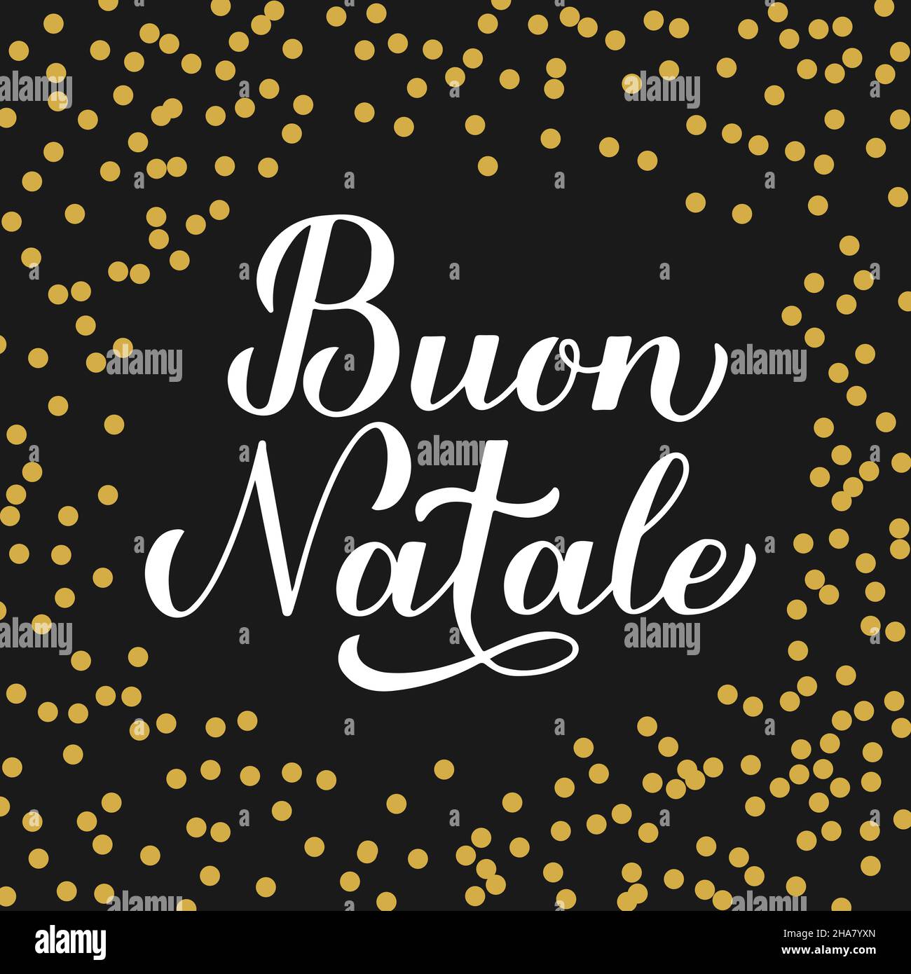 Buon Natale calligraphy hand lettering. Merry Christmas typography ...