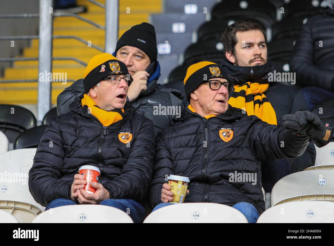 Hull City supporters ahead of the game in Hull, United Kingdom on 12/11 ...