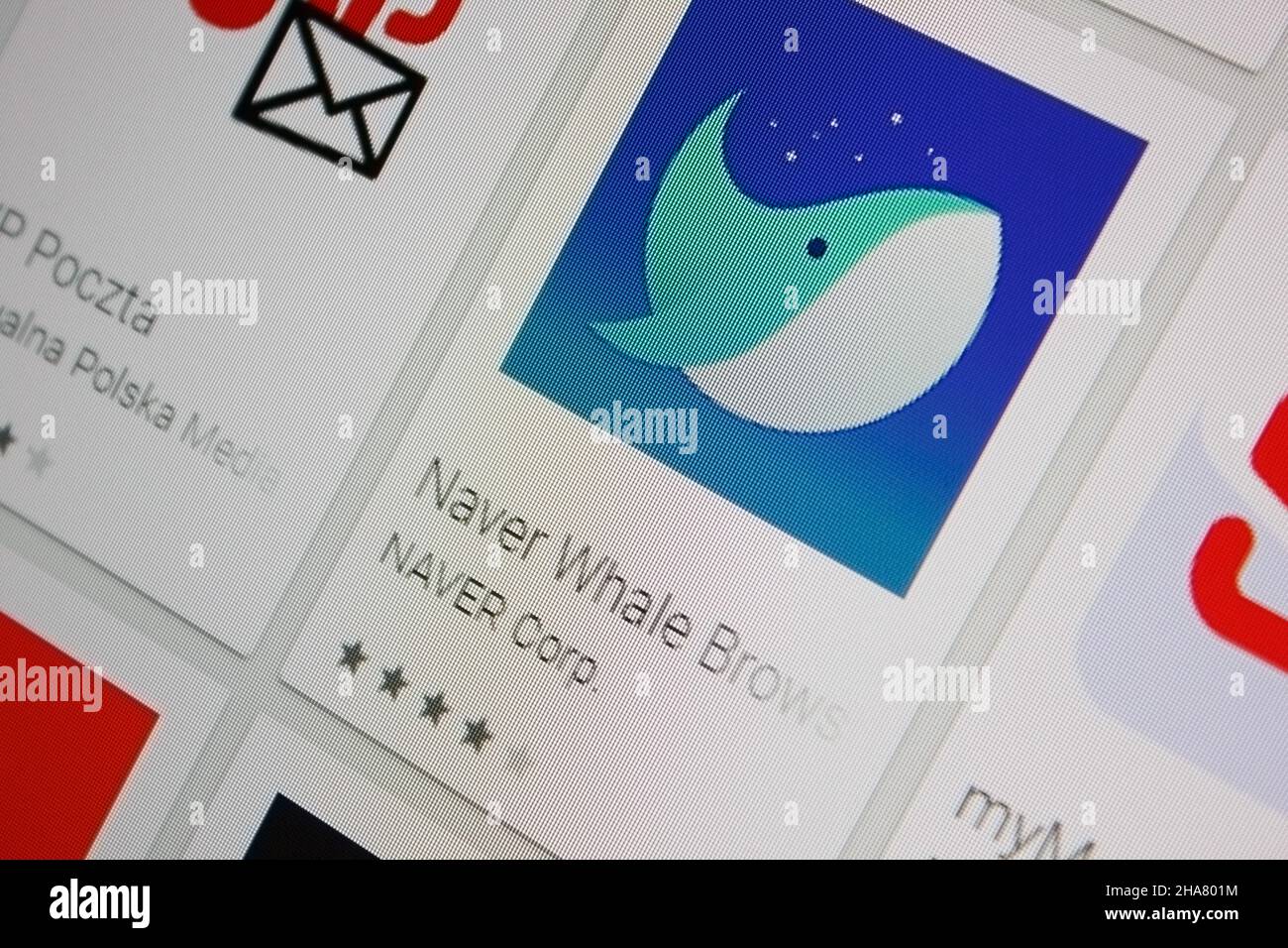 Ivanovsk, Russia - November 28, 2021: Naver Whale Browser app on the ...