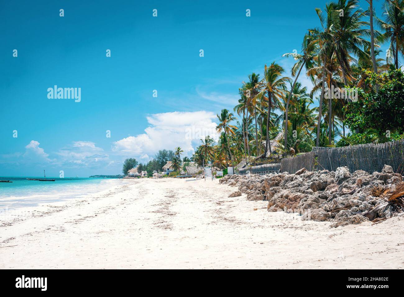 Paje Beach on Zanzibar Island in Tanzania Stock Photo - Alamy
