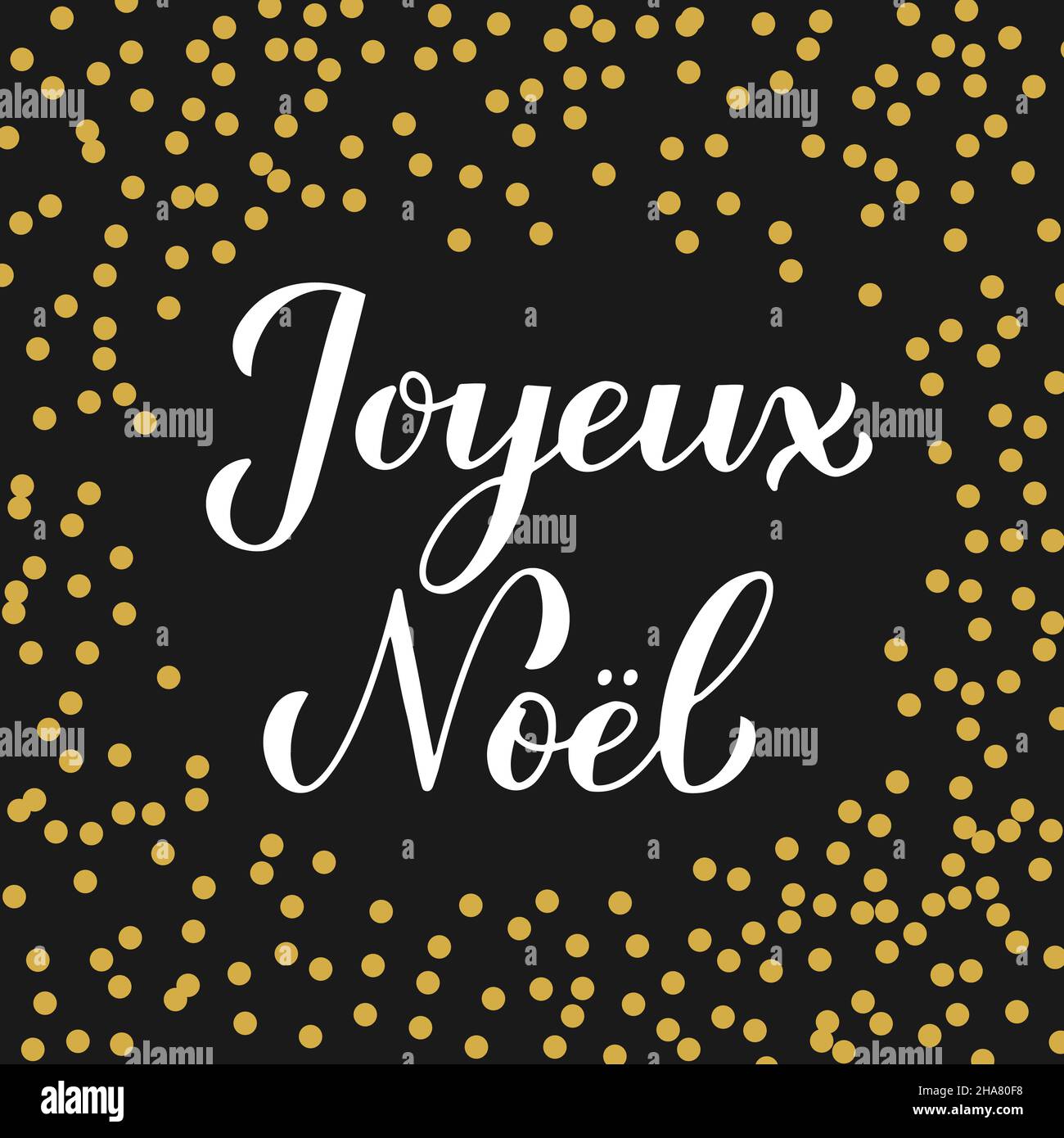 Joyeux Noel calligraphy hand lettering. Merry Christmas typography ...