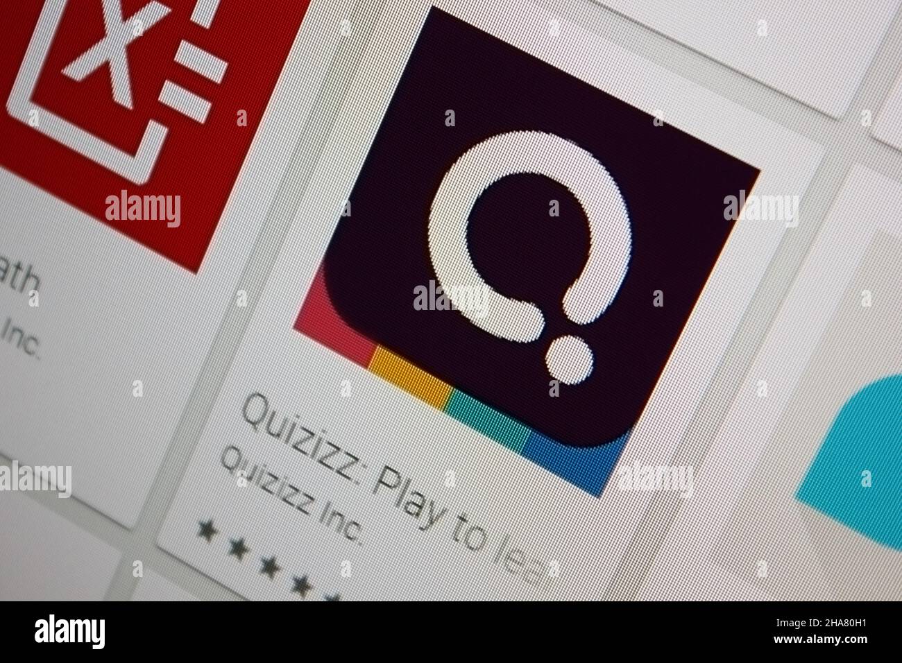 Ivanovsk, Russia - November 28, 2021: Quizizz app on the display of ...