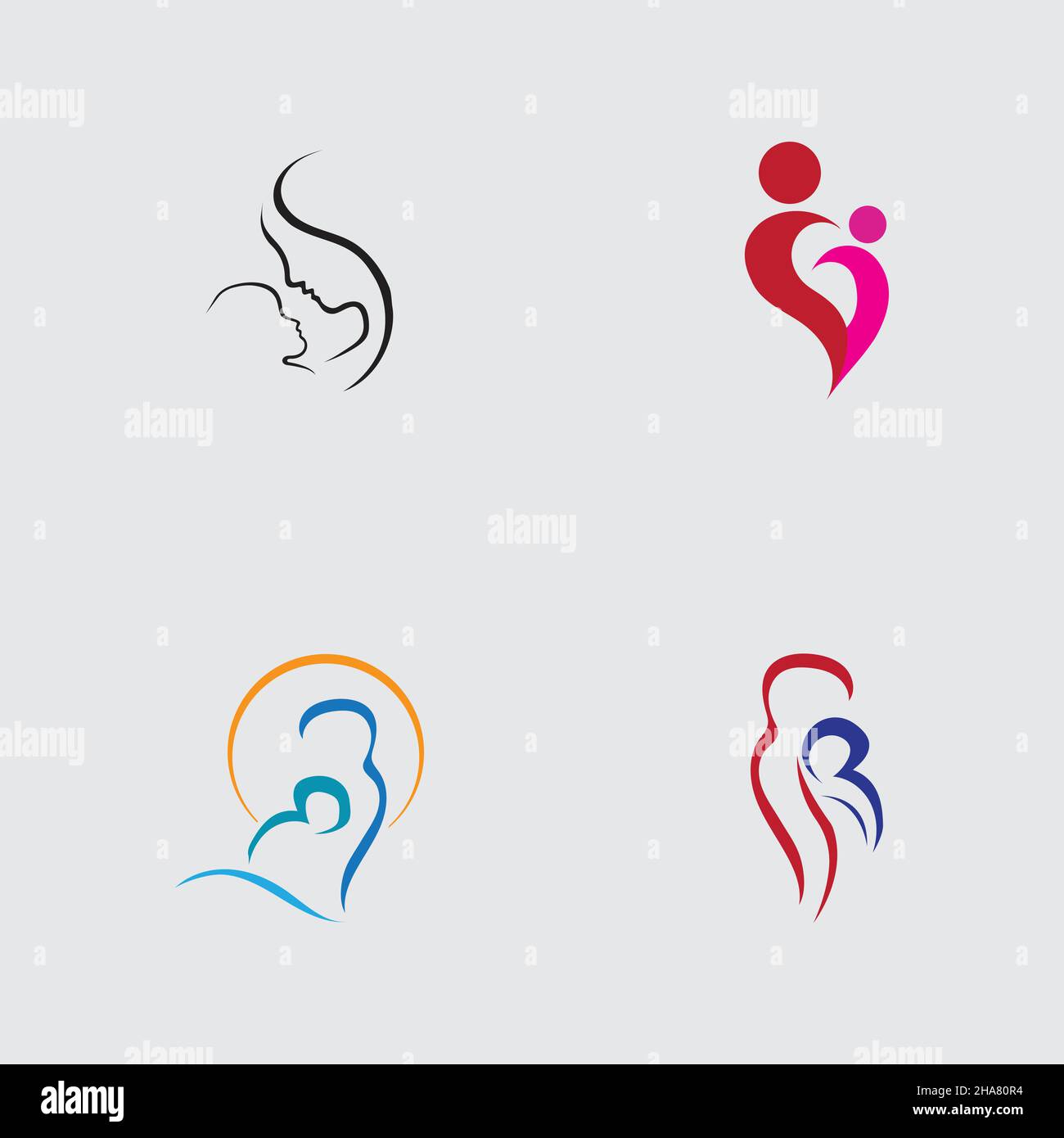 Mom and baby, Motherhood and Childbearing Logo Design Inspiration ...