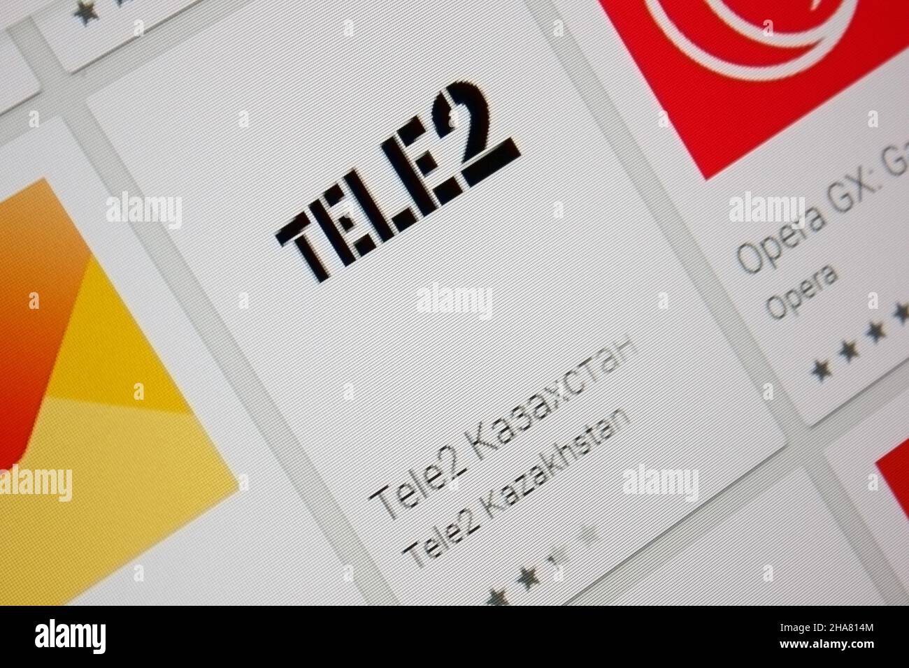 Ivanovsk, Russia - November 28, 2021: Tele2 Kazakhstan app on the ...