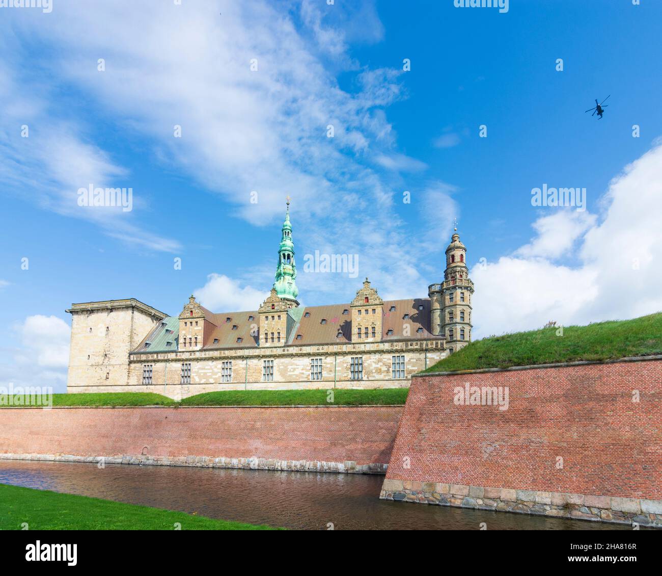 Helsingoer: Kronborg Castle, in Helsingoer, Zealand, Sealand, Sjaelland ...