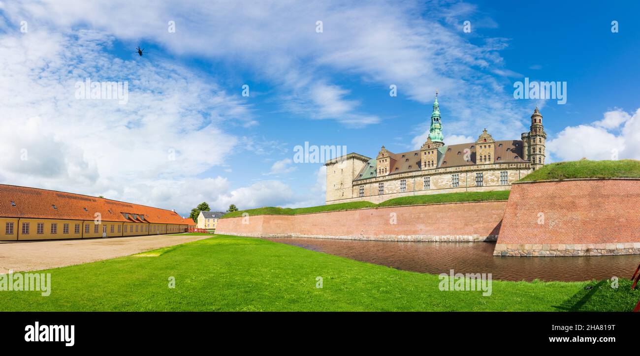 Helsingoer: Kronborg Castle, in Helsingoer, Zealand, Sealand, Sjaelland ...