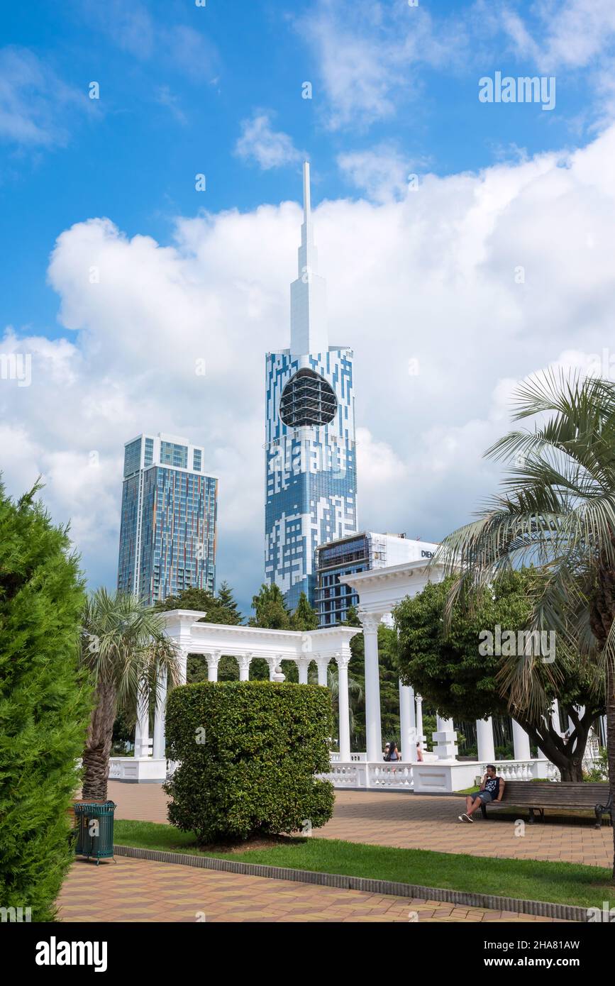 Batumi, Georgia - August 06, 2018: City landscape with beautiful ...